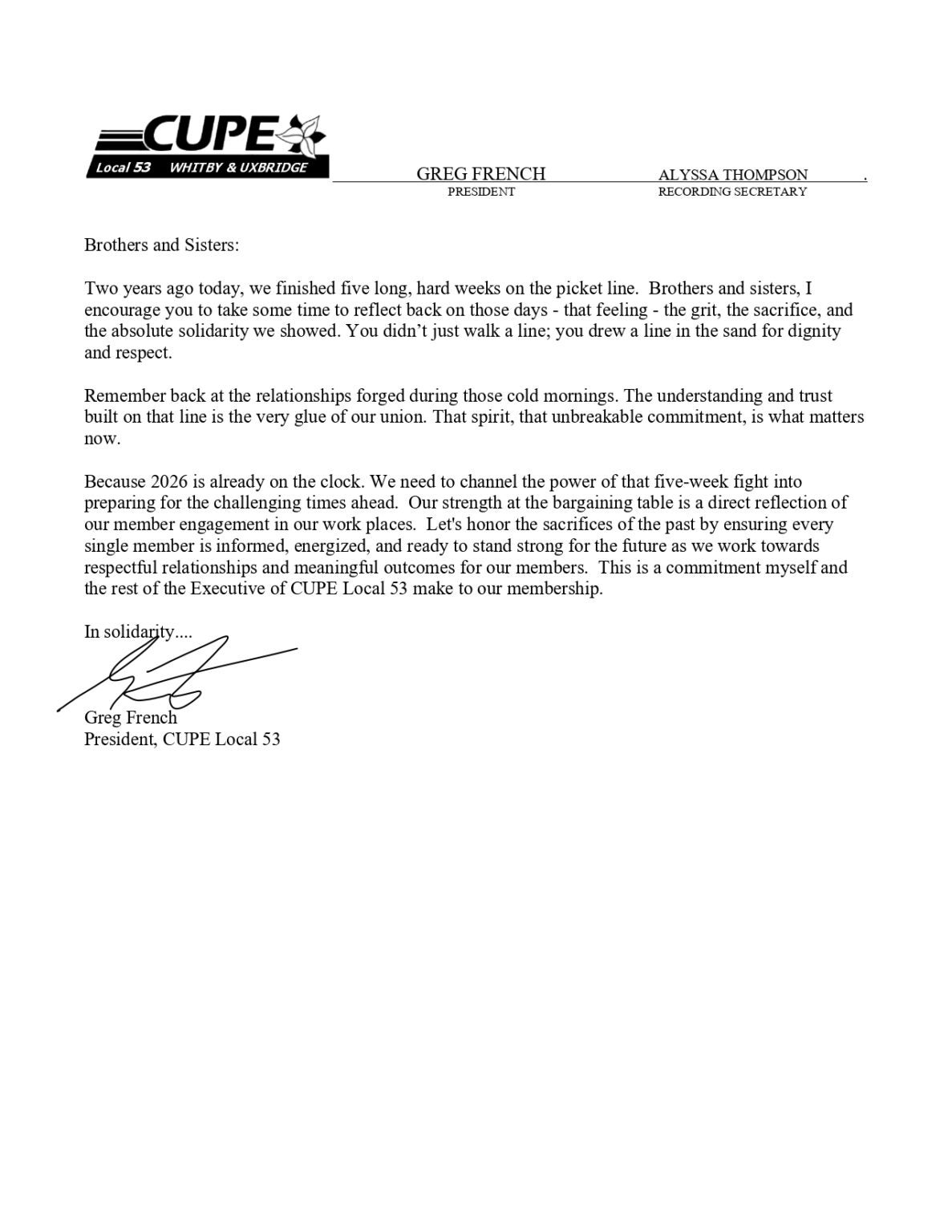 2nd Anniversary of the 2023 CUPE Local 53 Strike - CUPE 53